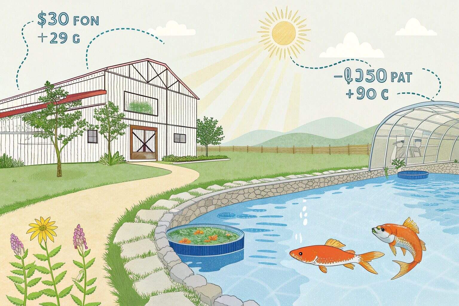 How much does it cost to build a fish pond for farming?